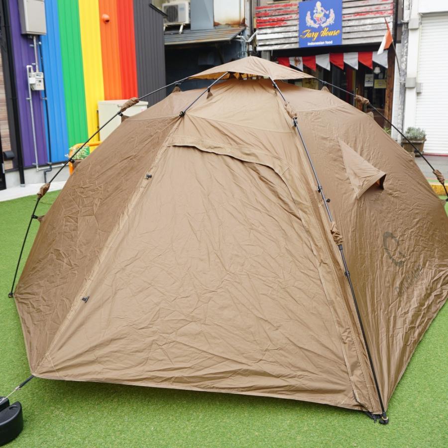 【組立確認済】美品 クイックキャンプ（QUICKCAMP） ダブルウォールテント 4人用 QC-HL270 テント タン ワンタッチテント ...