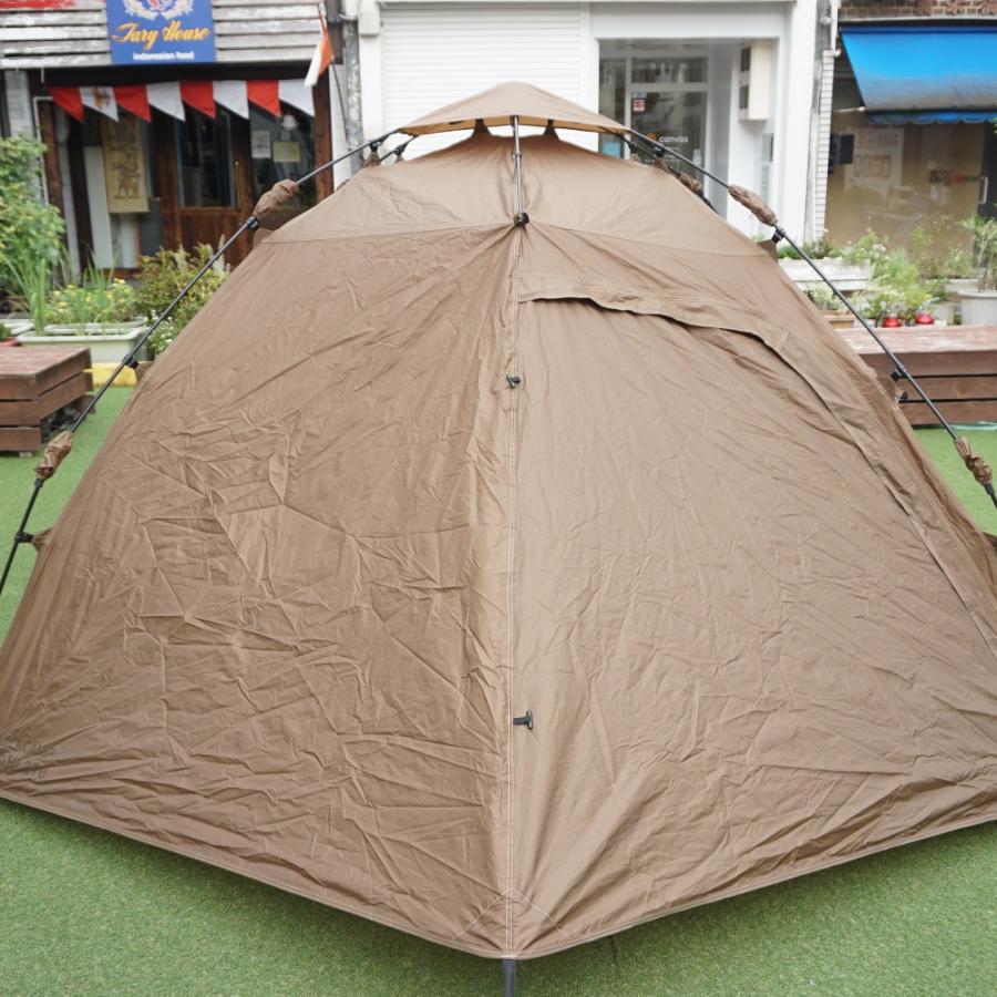 【組立確認済】美品 クイックキャンプ（QUICKCAMP） ダブルウォールテント 4人用 QC-HL270 テント タン ワンタッチテント ...