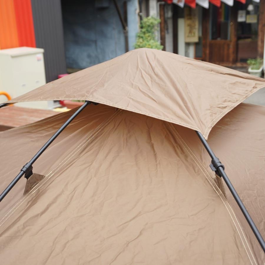 【組立確認済】美品 クイックキャンプ（QUICKCAMP） ダブルウォールテント 4人用 QC-HL270 テント タン ワンタッチテント ...