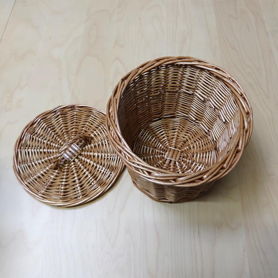 ラウンドバスケット 蓋つき Lサイズ かご カゴ 柳 ナチュラル 収納 小物入れ IS-5990 : is-5990l : CAPEROCK - 通販 - Yahoo!ショッピング