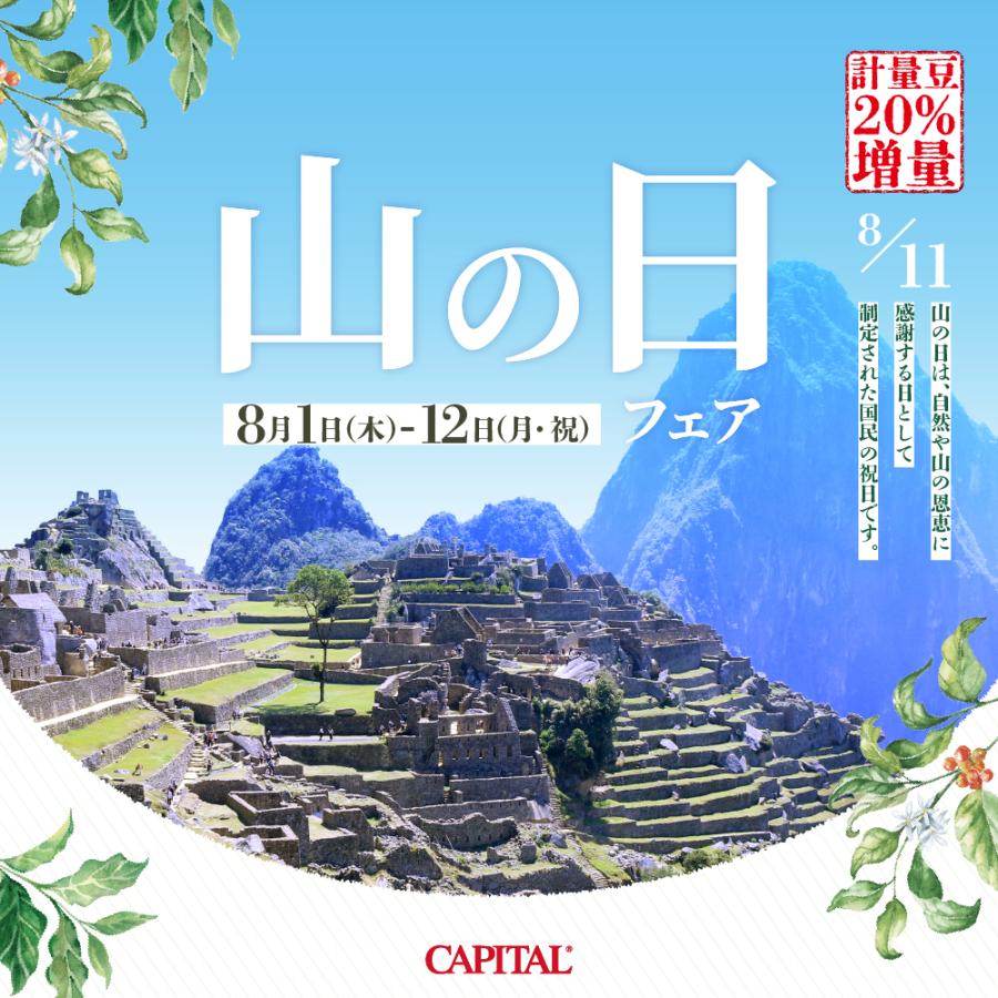8/12まで20%増量！ブルーマウンテン ストレート 焙煎珈琲豆(粉または豆を選べます) 200g+40g 袋 山の日フェア キャピタルコーヒー CAPITAL :y-1020021 ...