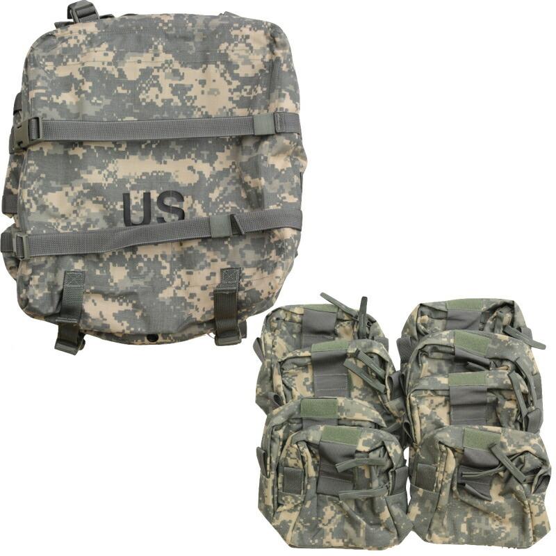 US(米軍放出品)MOLLE II Medical Set Universal Camo [ACU][メディカルバッグ&メディカルポーチ8点 ...