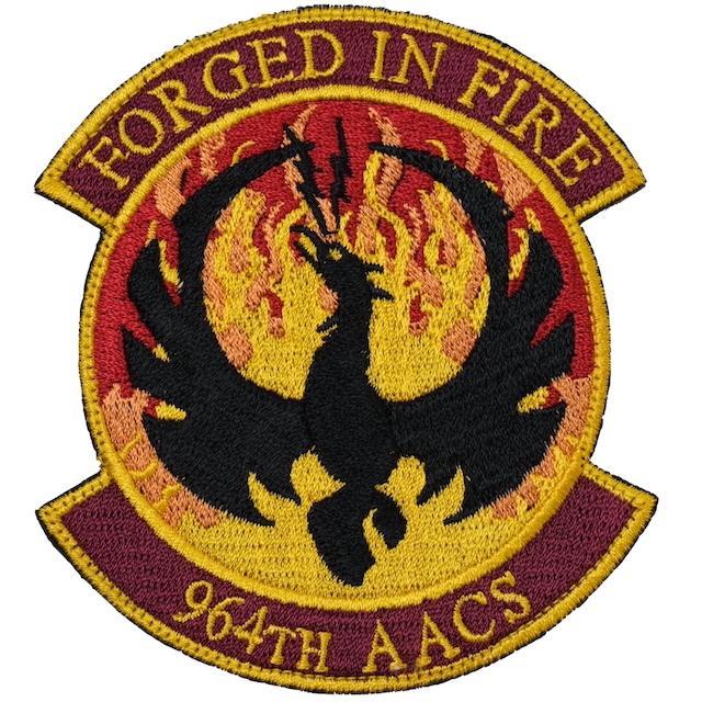 Military Patch（ミリタリーパッチ）964th AACS FORGED IN FIRE パッチ [2種][フルカラー][OCP ...