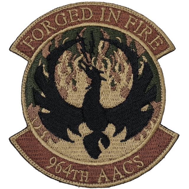 Military Patch（ミリタリーパッチ）964th AACS FORGED IN FIRE パッチ [2種][フルカラー][OCP ...