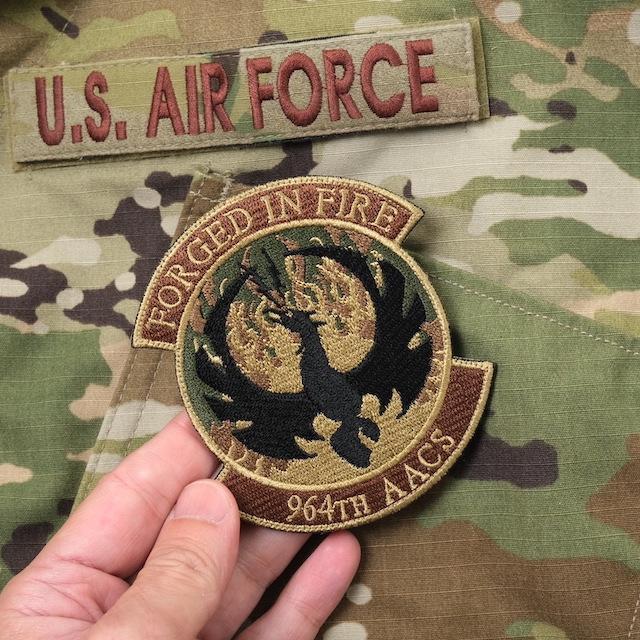 Military Patch（ミリタリーパッチ）964th AACS FORGED IN FIRE パッチ [2種][フルカラー][OCP ...