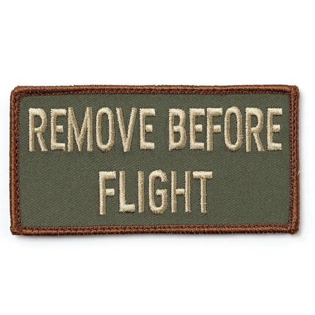 Military Patch（ミリタリーパッチ）REMOVE BEFORE FLIGHT OCPカラー ネームパッチサイズ [ベルクロ付き ...