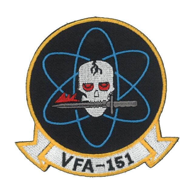 Military Patch（ミリタリーパッチ）VFA-151（第151戦闘攻撃飛行隊）「ビジランティーズ」SQパッチ [フック付き ...