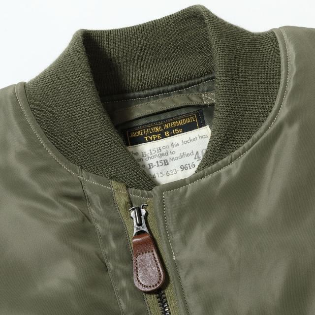BUZZ RICKSON'S（バズリクソン）Type B-15B(MOD.) “B.RICKSON MFG.CO.” フライトジャケット オリーブ [BR15568 ...