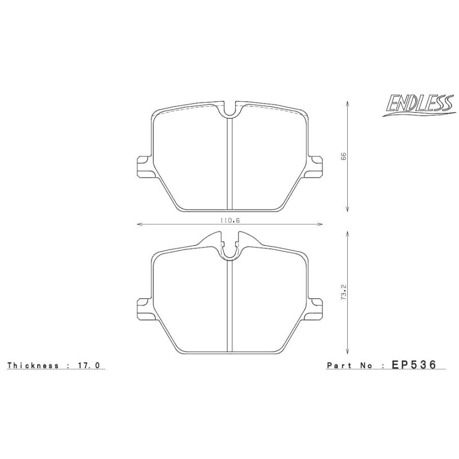 ENDLESS スープラ DB42(R1.5〜) 排気量:3000 エンドレス(ENDLESS) ブレーキパッド リア1セット CCRgタイプ EP536(要詳細確認) : car parts ...