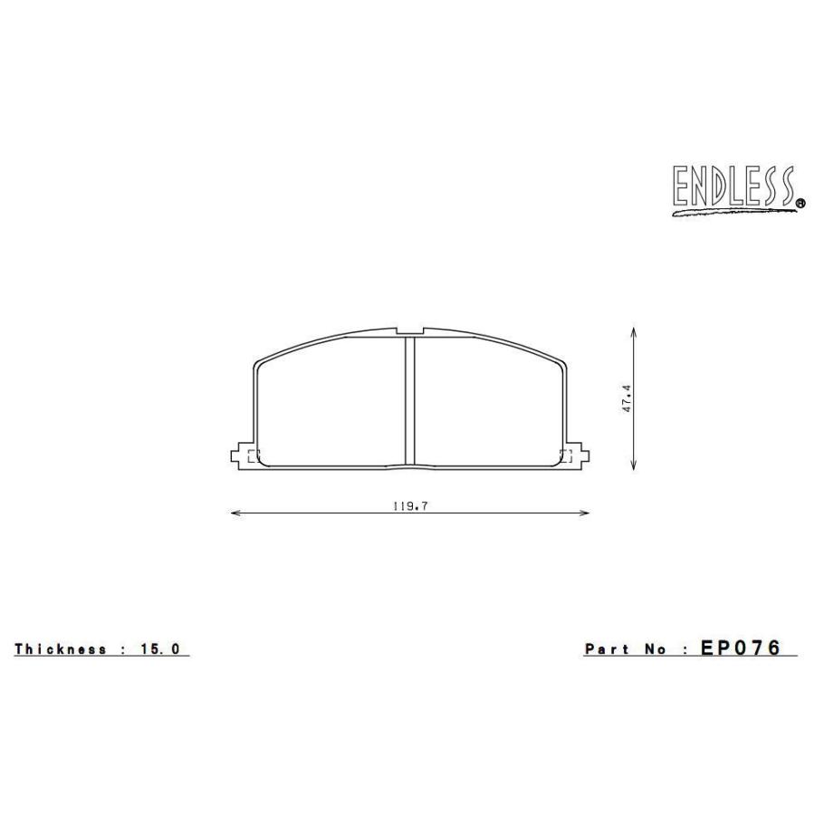 ENDLESS カローラ AE100G(H3.6〜H7.5) 排気量:1500〜1600 エンドレス(ENDLESS) ブレーキパッド フロント1セット SSSタイプ EP076(要詳細確認 ...