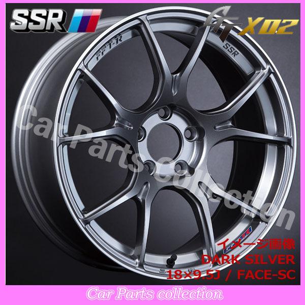 SSR 18インチ 8.5J 5H/P.C.D 114.3 FACE:STD INSET:50 GT X02 ダークシルバー(1本) : car parts collection2号店 ...