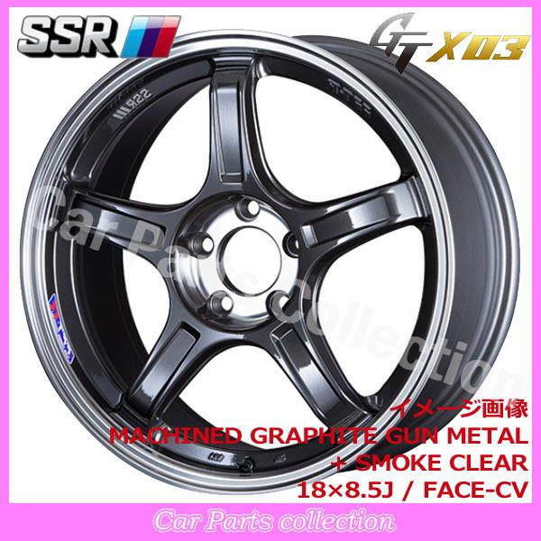 18インチ 8.5J 5H/P.C.D 100 FACE:CV INSET:45 SSR GT X03 マシンドグラファイトガンメタ+スモーククリア(1本) : ssr-gt-x03-69 ...