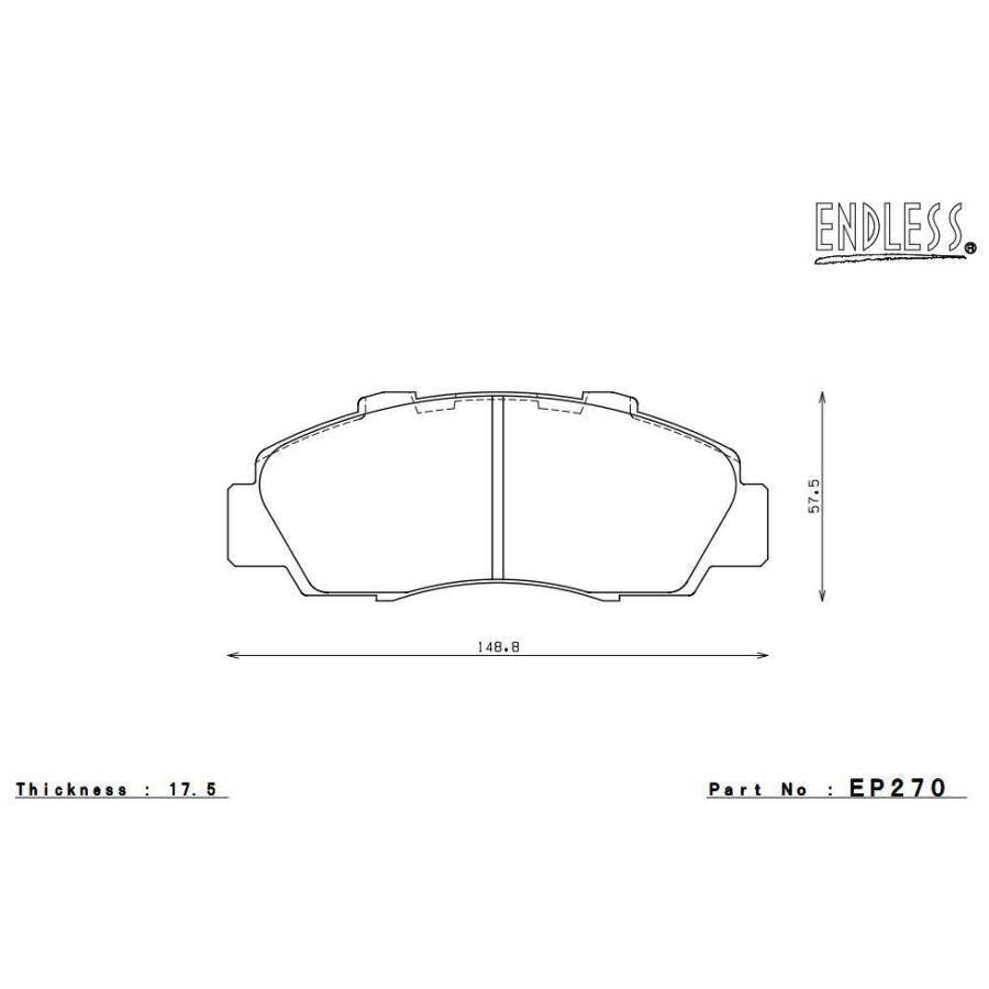 ENDLESS（エンドレス） NSX NA1(H2.9〜H17.12) 排気量:3000〜3200 ブレーキパッド 前後セット ...