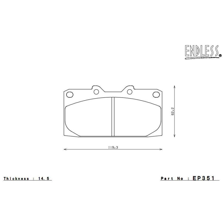ENDLESS インプレッサ GC8(H10.10〜H12.8) 排気量:2000 エンドレス(ENDLESS) ブレーキパッド 前後セット MX72PLUSタイプ EP351/EP231(要 ...