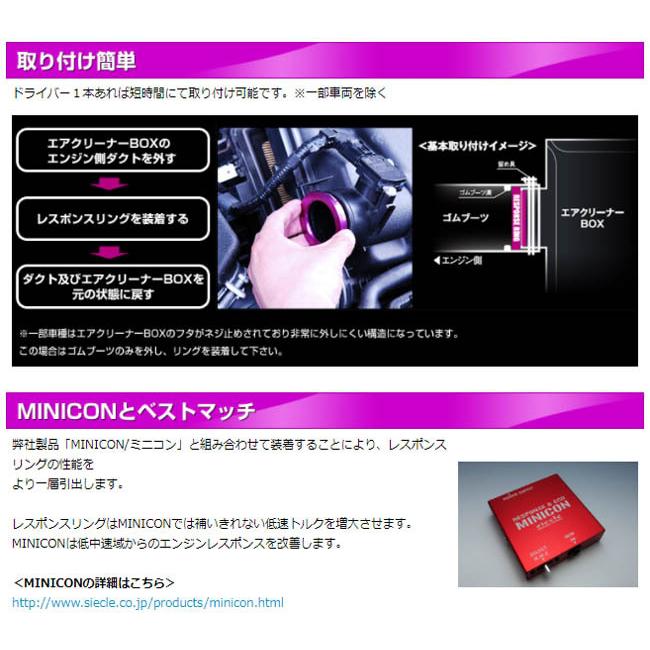 シエクル インプレッサG4(スポーツ含む) GK6/GK7(19.10-) FB20(NA) シエクル(siecle) レスポンスリング RF03RS(要詳細確認) : car parts ...