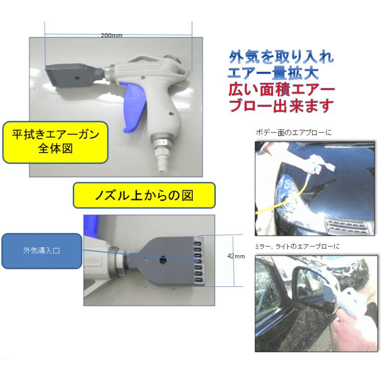 サンコー GAB-GUN エアージェットガン 洗車後のエアーブローなどに エアーガン フラットジェットノズル ブロワー : クリーズオンライン ...