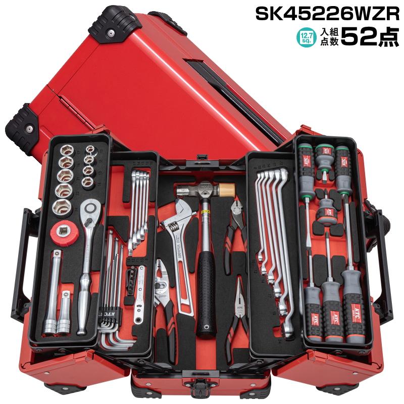 KTC 工具セット SK45226WZR 12.7sq. 入組点数52 両開きケース 【レッド】 ツールセット SKセール2026 : クリーズオンライン - 通販 - Yahoo!ショッピング