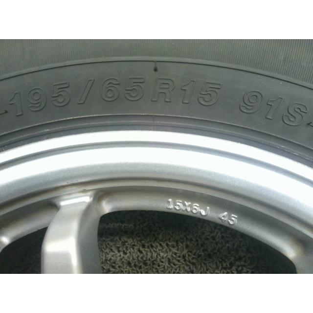 プリウス 2403081 4920・プリウス 30 15×6J+45 5穴 100 【1 純正 ホイール タイヤ付】 195/65R15 5分山 (101931957) トヨタ : カーリ ...