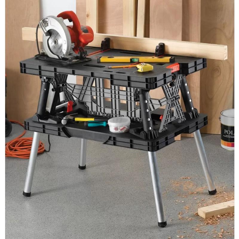 ケター 折り畳みワークテーブル 17182239 作業台 20528 樹脂製 軽量 軽い 持ち運び 折りたたみ 折り畳み 万能 DIY ガレージ アウトドア KETER 直送 男性 ギフト ...