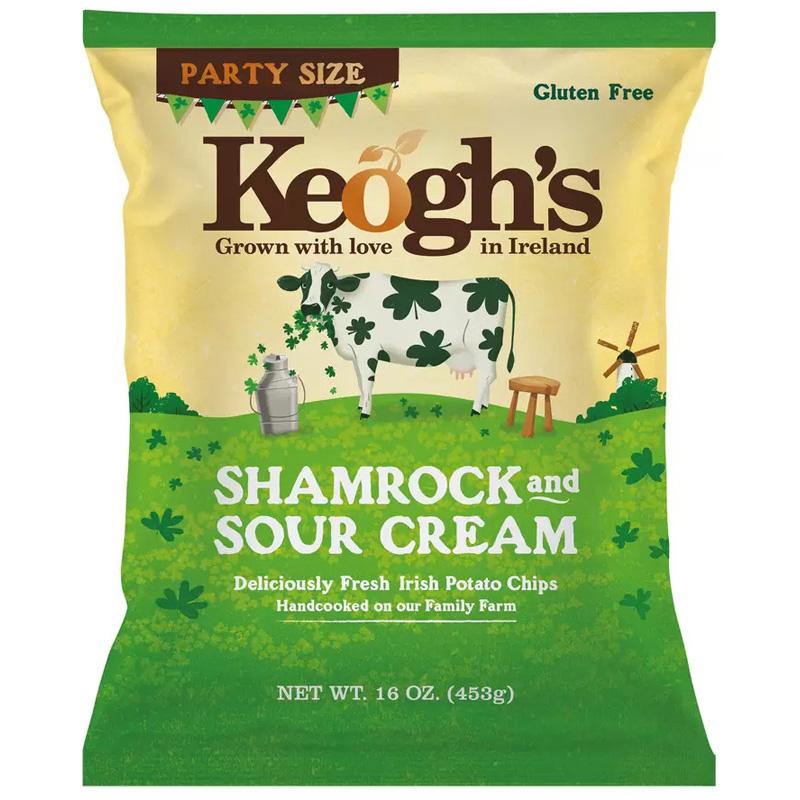 キーオ シャムロック＆サワークリーム チップス 454g アイリッシュ ポテトチップス グルテンフリー GMO不使用 遺伝子組み換え不使用 MSG不使用 Keogh's 直送 : キャラメル ...
