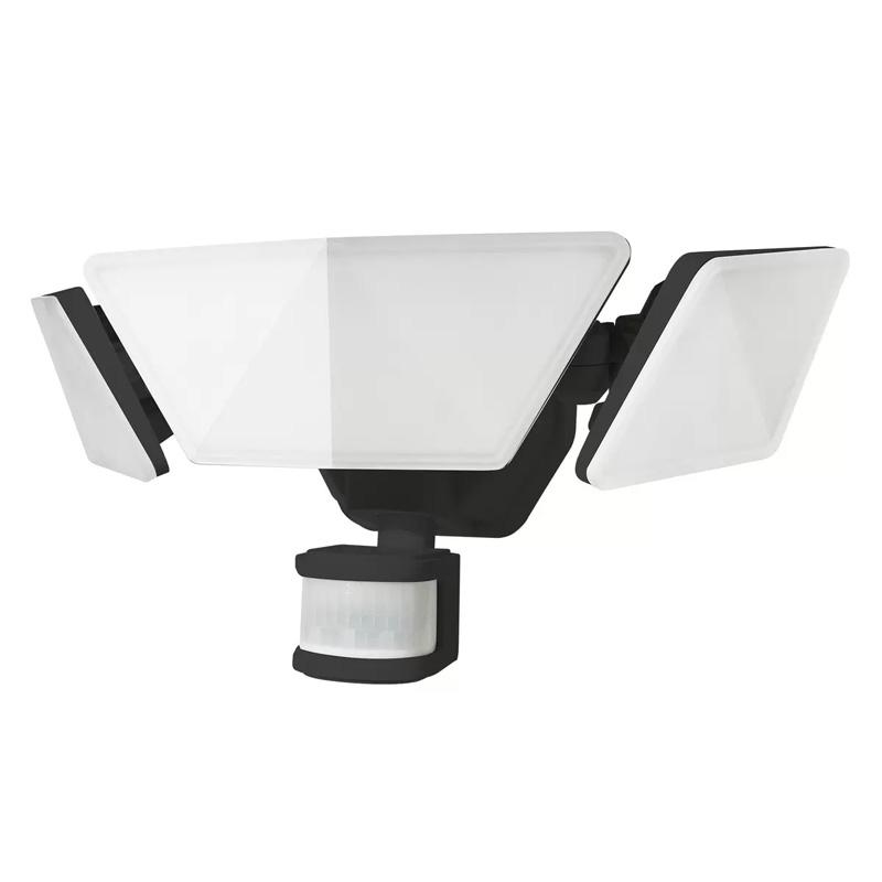 プロト LED ソーラー 人感センサー ライト 2000ルーメン 3面可動式 38143 玄関灯 電気代ゼロ ソーラーパネル 屋外 常夜灯 ...