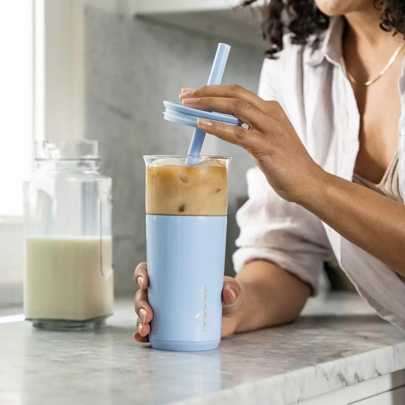 Reduce リデュース アスペン ガラス & ステンレス 真空断熱 タンブラー 591ml 2本セット ストロー 大容量 水分補給 食洗機 かわいい おしゃれ コストコ 通販 : キャラメル ...