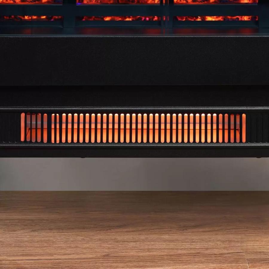 BAYSIDE FURNISHINGS リモコン付き 電気暖炉 63410 暖炉 ファンヒーター 暖房 焚火 インテリア 工事不要 リアル ...