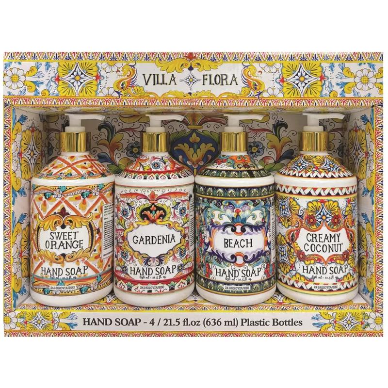Villa Flora ヴィラフローラ ハンドソープ 4種 636ml 4本 セット 64057 容量 おしゃれ かわいい 誕生日 プレゼント ...