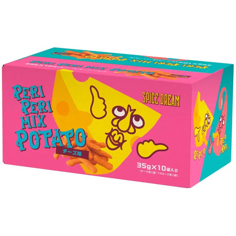 ペリペリポテト アソート35g 10袋 69754 スパイス ポテトスティック チーズ マヨネーズ おつまみ 唐辛子 ガーリック 個包装 お ...