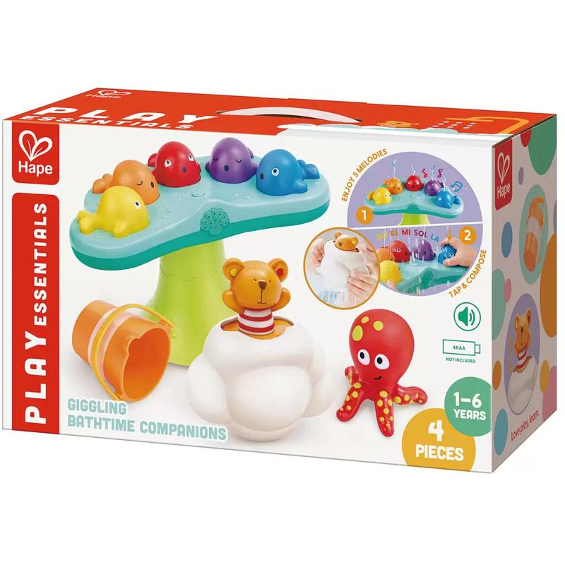 Hape HAPE ハペ くじらたちの噴水パーティーとお風呂場 セット 70842 1歳 プール バストイ 知育玩具 かわいい ピアノ ...