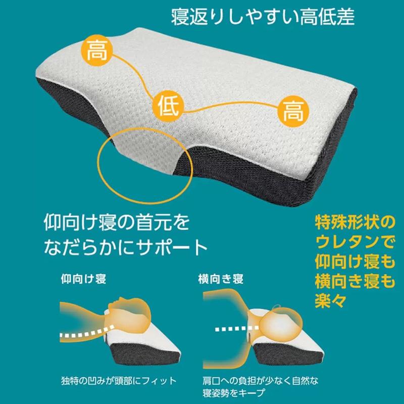 昭和西川 横向き寝に適した枕 71885 まくら 50×30×9cm いびき ウレタン 仰向き寝 寝返り 通気孔 ムレにくい シンプル ギフト ...