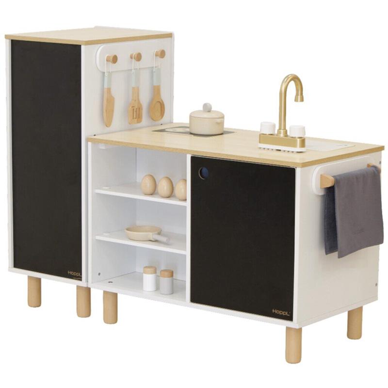 HOPPL ホップル 変化する ままごと キッチン 73129 リバーシブル キャビネット 冷蔵庫 ツール コストコ 女の子 誕生日 クリスマス プレゼント 3歳 おもちゃ 直送 ...