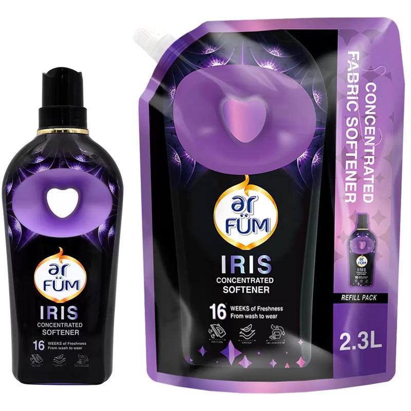 arFUM アフューム ブラックレーベル ロマンティック アイリス 柔軟剤 900m 詰め替え 2300ml 74298 バニラ ジャスミン ローズ 消臭力 コストコ 通販 直送 ...