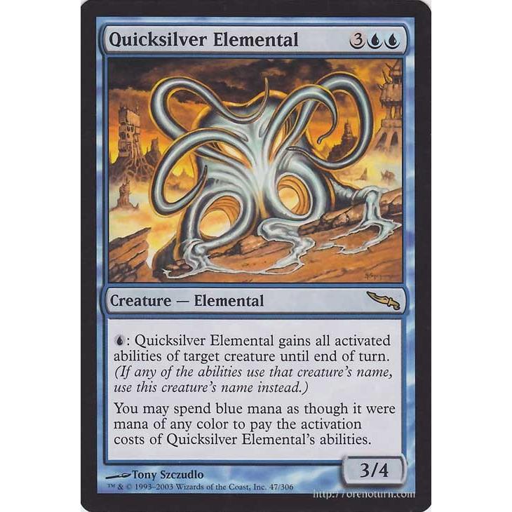 Magic: The Gathering マジック：ザ・ギャザリング 水銀の精霊/Quicksilver Elemental （レア） ※英語版 / ミラディン シングルカード MRD ...