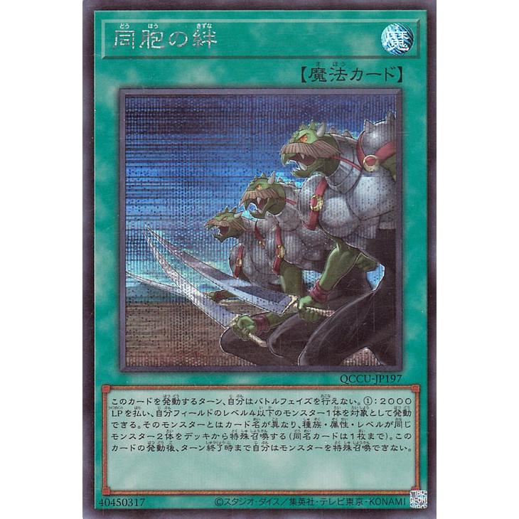 遊戯王オフィシャルカードゲーム デュエルモンスターズ 遊戯王カード 同胞の絆(シークレットレア) QUARTER CENTURY CHRONICLE side：UNITY（QCCU） | 通常 ...