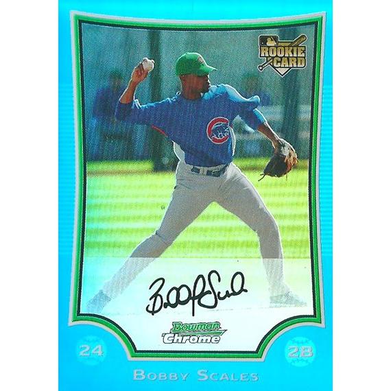 ボビー・スケールズ MLBカード Bobby Scales 2009 Bowman Chrome Rookie Card Blue ...