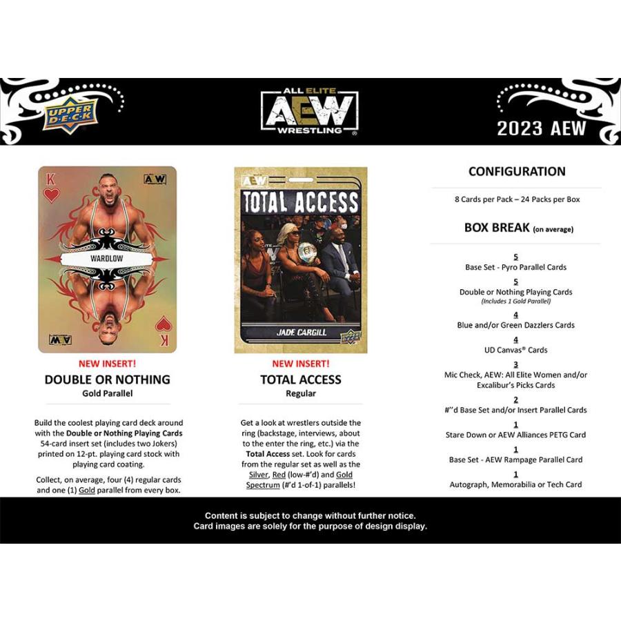 プロレスカード AEW 2023 Upper Deck All Elite Wrestling Trading Cards Hobby ボックス (Box) : カードファナティック - 通販 ...