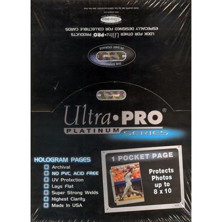 Ultra・PRO ウルトラプロ Ultra Pro 1ポケット シート 8x10 #81415 | 1-Pocket Platinum ...