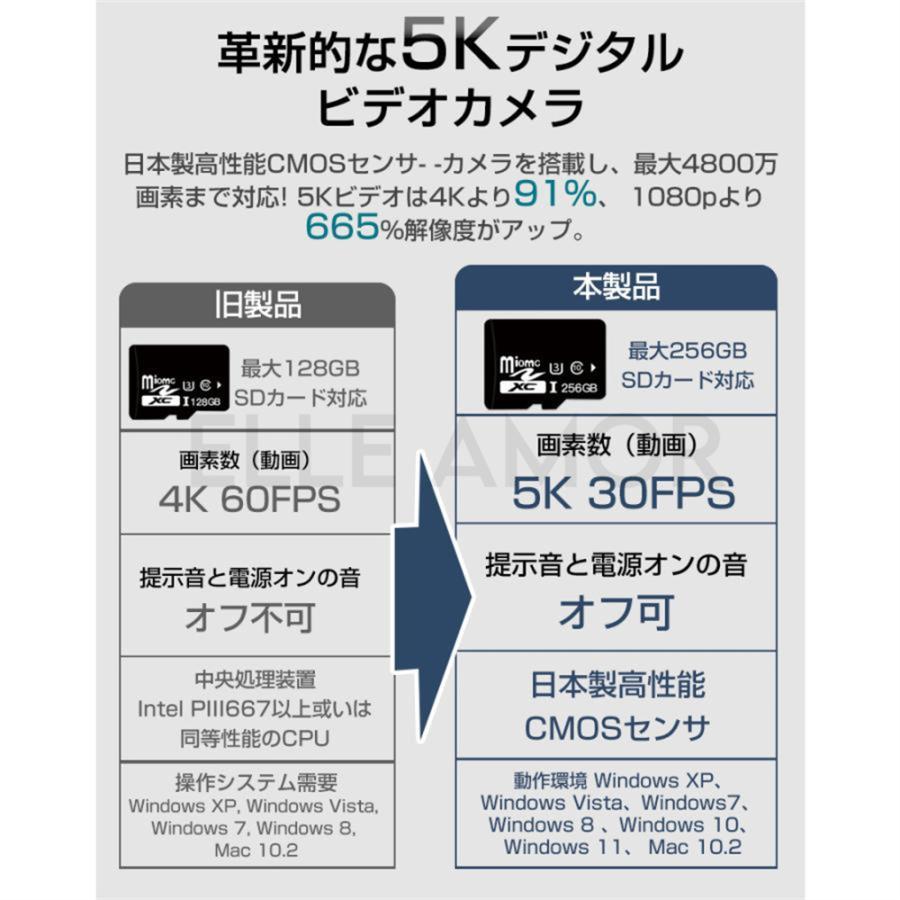 ビデオカメラ 5K DVビデオカメラ 4800万画素 日本製センサー デジタルビデオカメラ 4800W撮影ピクセル 日本語の説明書 16倍デジタルズーム 赤外夜視機能 :DV002:Car ...