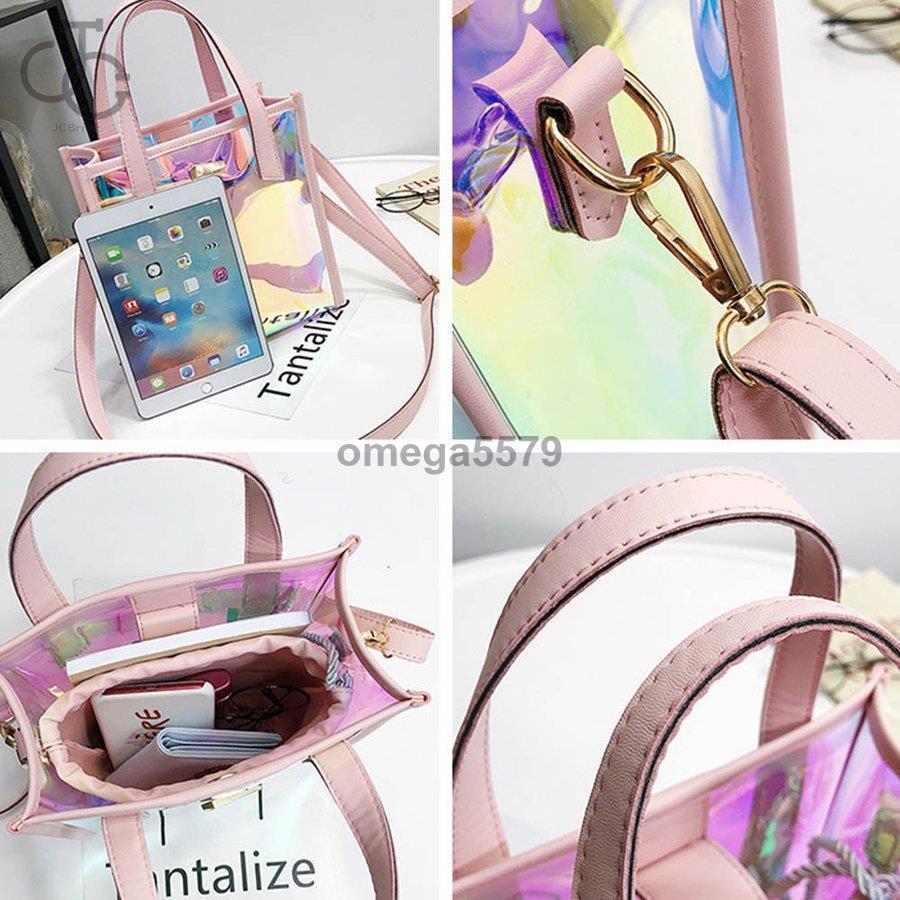 2way ショルダーバッグ JCBrige トートバッグ レディース ハンドバッグ クリアバッグ ビニールバッグ オーロラ :hl1230-nb1013:Car ライトウェイト - 通販 ...