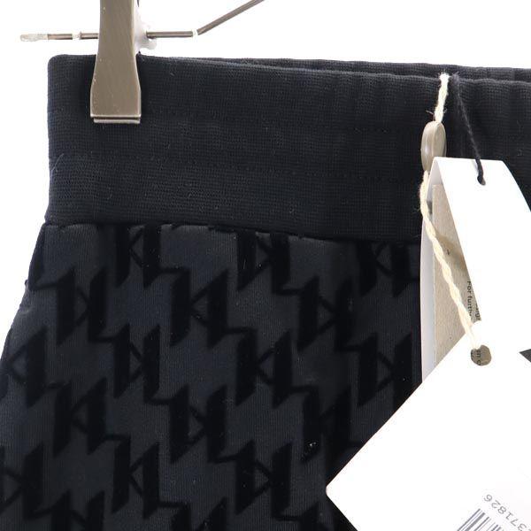 KARL LAGERFELD 未使用 カールラガーフェルド 総柄 スウェットパンツ XS ブラック UNISEX ALLOVER KL FLOCK SWEATS メンズ 古着 中古 ...