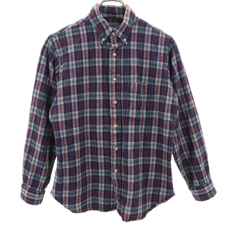 PENDLETON ペンドルトン 70s USA製 ヴィンテージ チェック柄 長袖 ウール ボタンダウンシャツ L メンズ 古着 中古 : CARMAK-2nd - 通販 - Yahoo!ショッピング