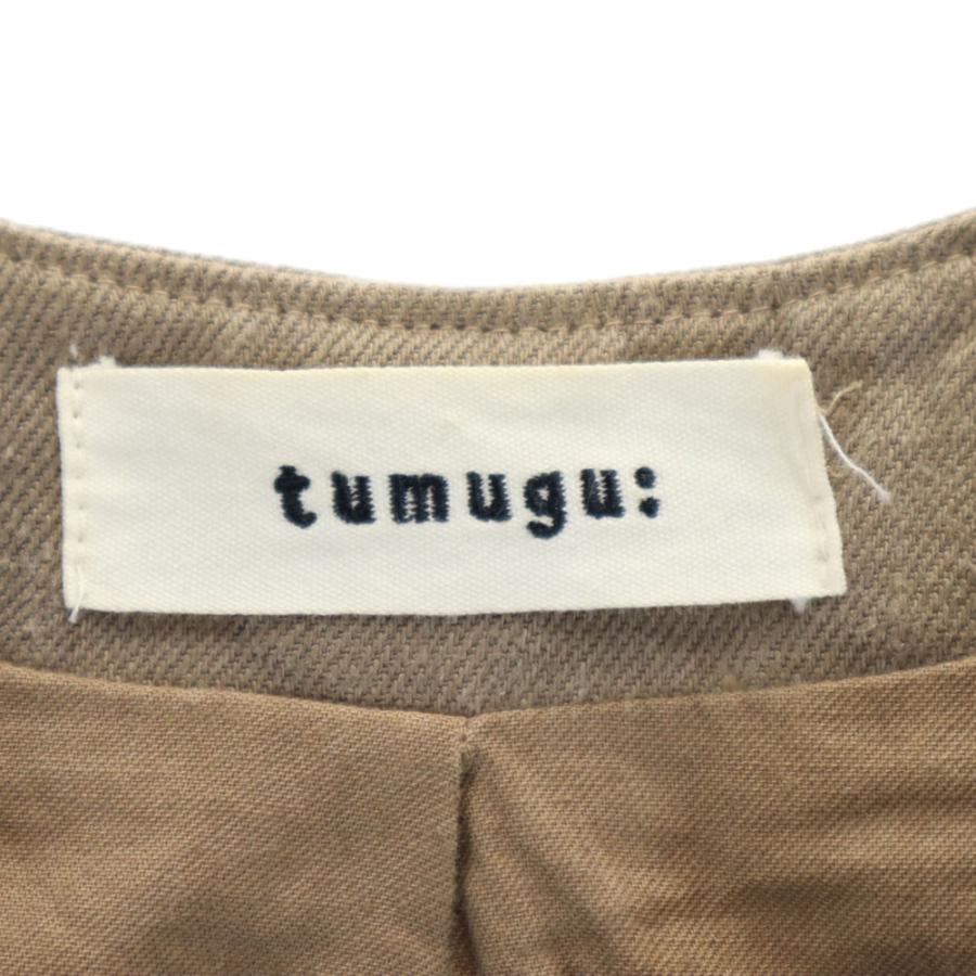 ツムグ リネン Vネック ベスト F アッシュブラウン tumugu： レディース 古着 中古 : CARMAK-2nd - 通販 - Yahoo!ショッピング