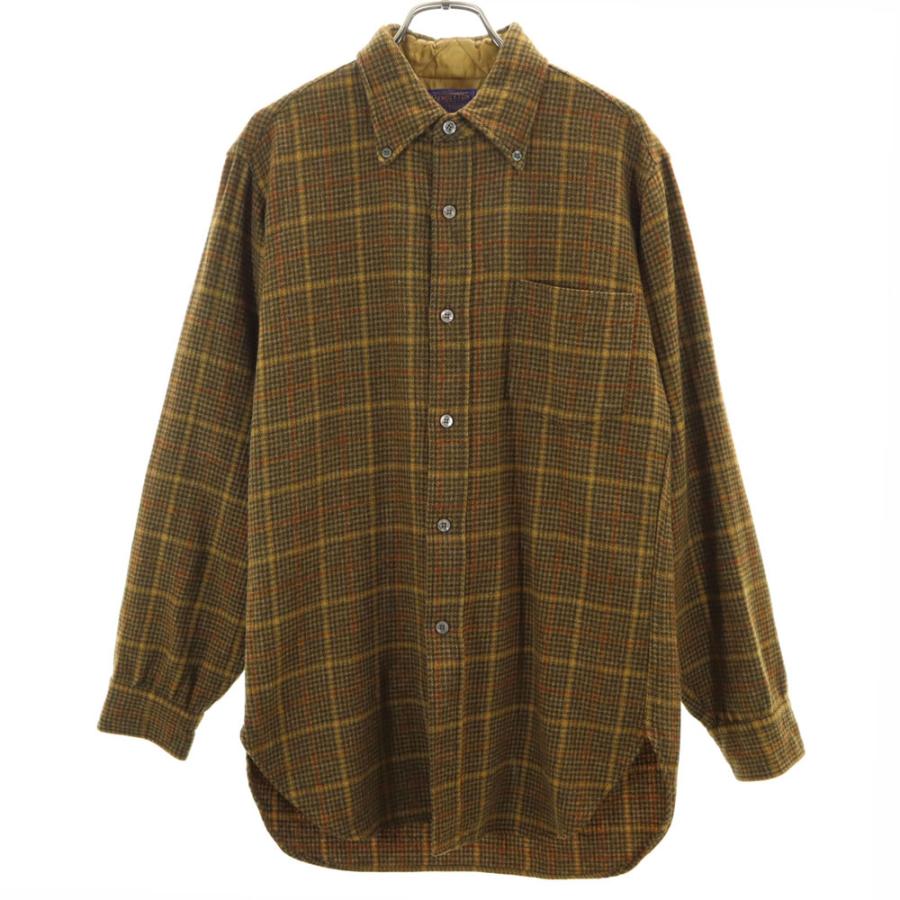 PENDLETON ペンドルトン 60s 70s ウール ヴィンテージ チェック 長袖 ボタンダウンシャツ M ブラウン系 メンズ 古着 中古 : CARMAK-2nd - 通販 ...