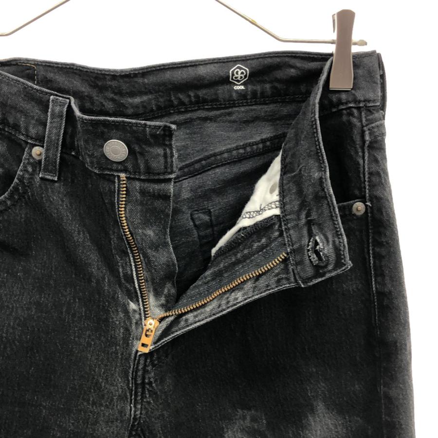 リーバイス 505 ブランドワッペン スリムデニムパンツ w30 ブラック系 Levi's ジーンズ メンズ 古着 中古 : grm ...