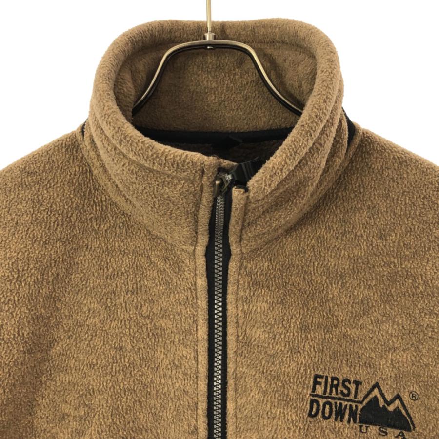 FIRST DOWN ファーストダウン 90s オールド ロゴ刺繍 フリースジャケット M ブラウン FIRSTDOWN メンズ 古着 中古 : CARMAK-2nd - 通販 - Yahoo ...