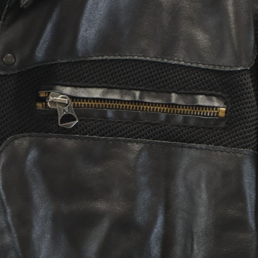 ARMANI JEANS アルマーニジーンズ イタリア製 メッシュ レザー