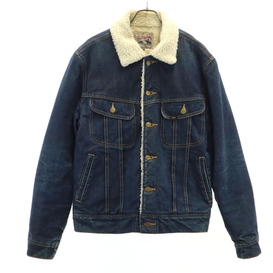 Lee STORM RIDER リーストームライダー デニムジャケット L インディゴ 裏ボア トラッカー ジージャン メンズ 古着 中古 ...
