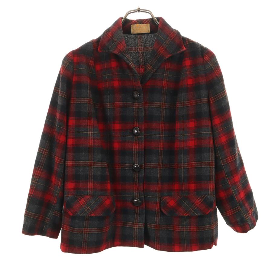 PENDLETON（ペンドルトン） 40s 50s ヴィンテージ チェック 長袖 ウールシャツ レッド レディース 古着 中古 : CARMAK-2nd - 通販 - Yahoo!ショッピング