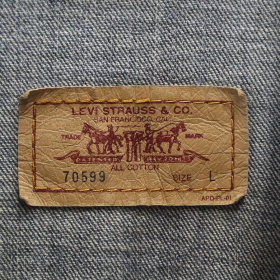 Levi's（リーバイス） 70599 デニムジャケット L ウォッシュブルー ジージャン トラッカー メンズ 古着 中古 : CARMAK ...